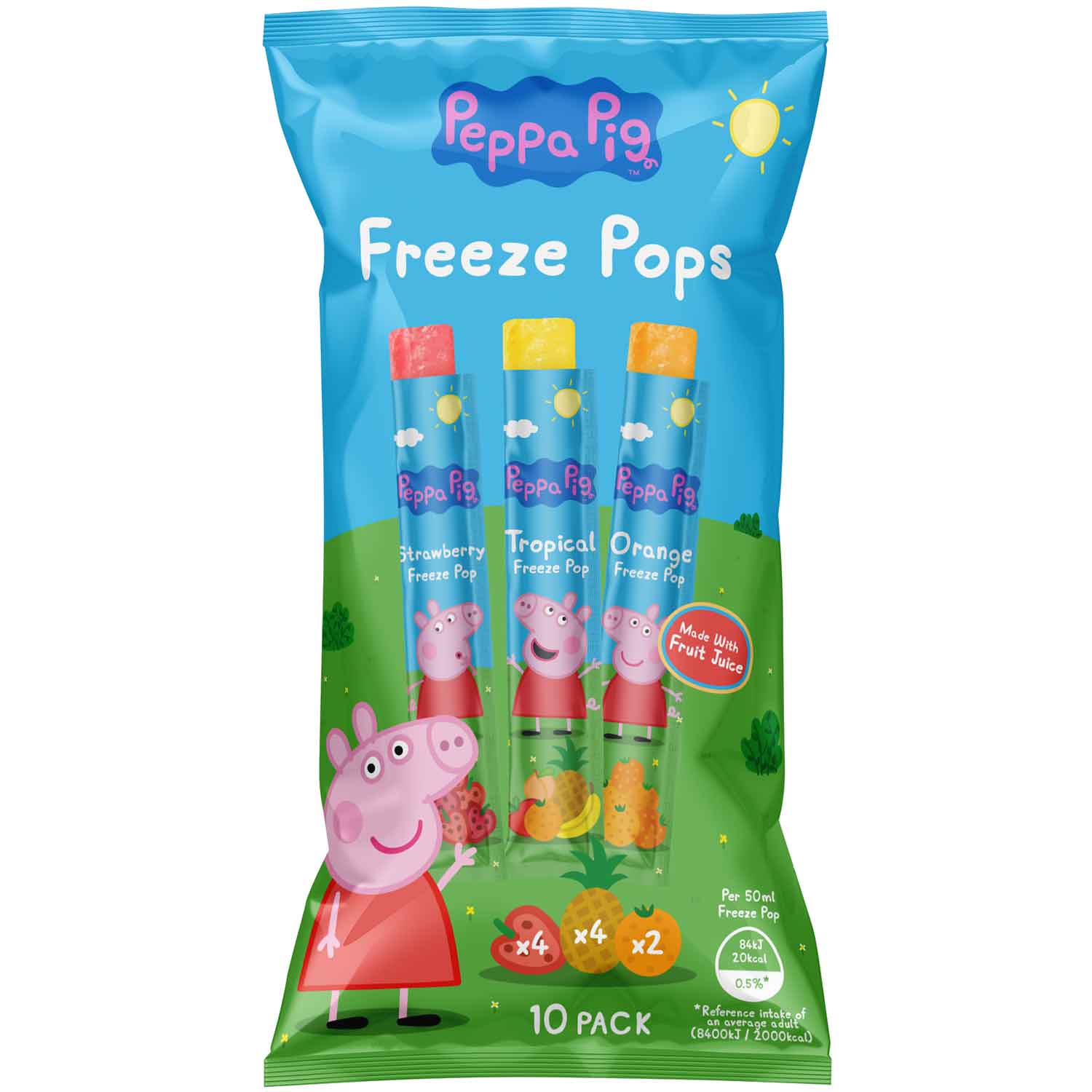 Peppa Pig Freeze Pops 10x50ml – Viveomind